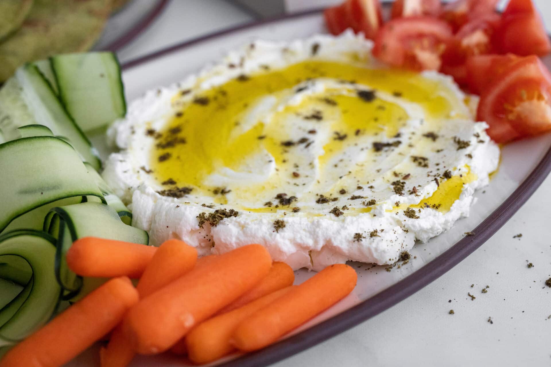 Spinach Roti and Za'atar Labneh | Homemade Labneh and Roti Recipe