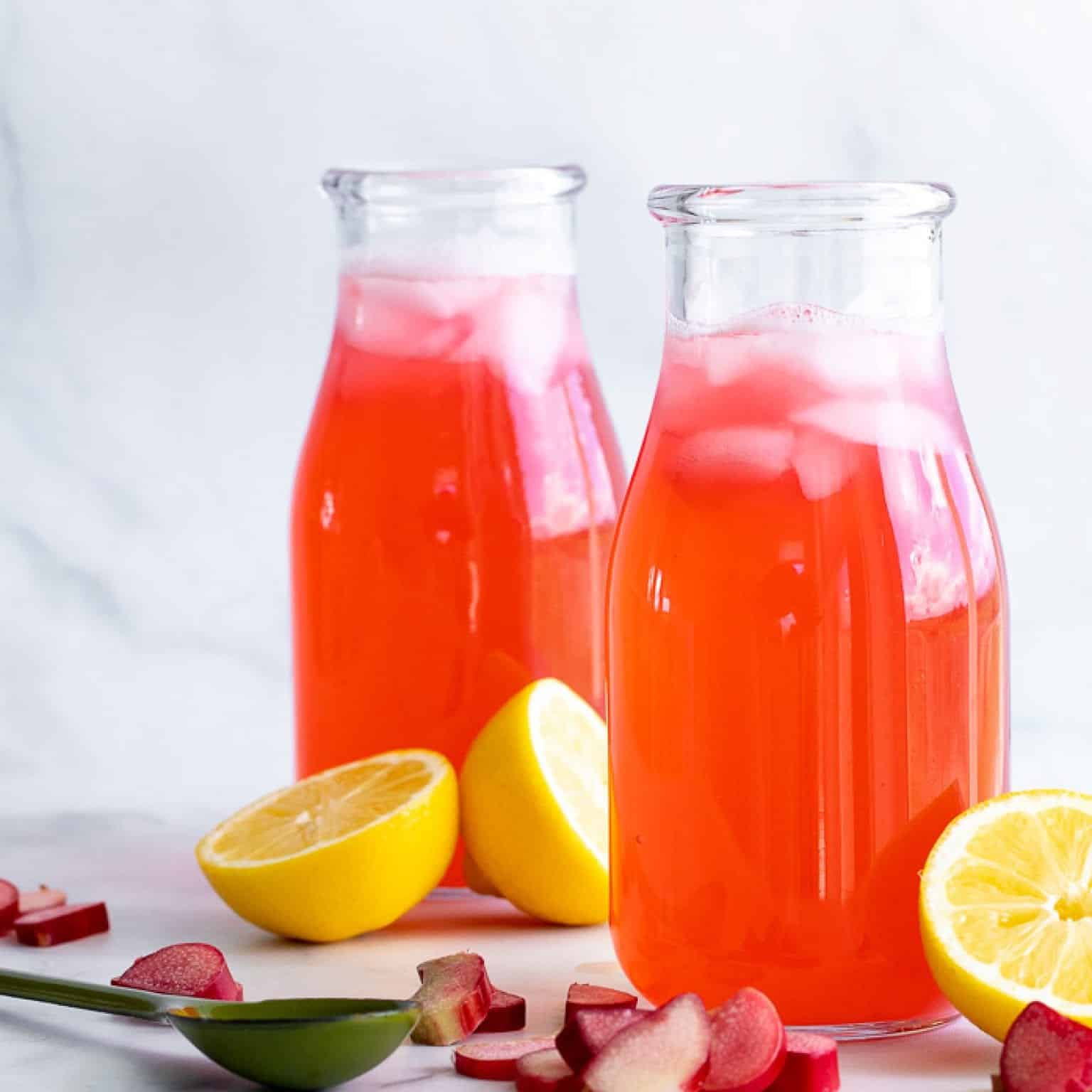 Perfect rhubarb lemonade | A Red Spatula