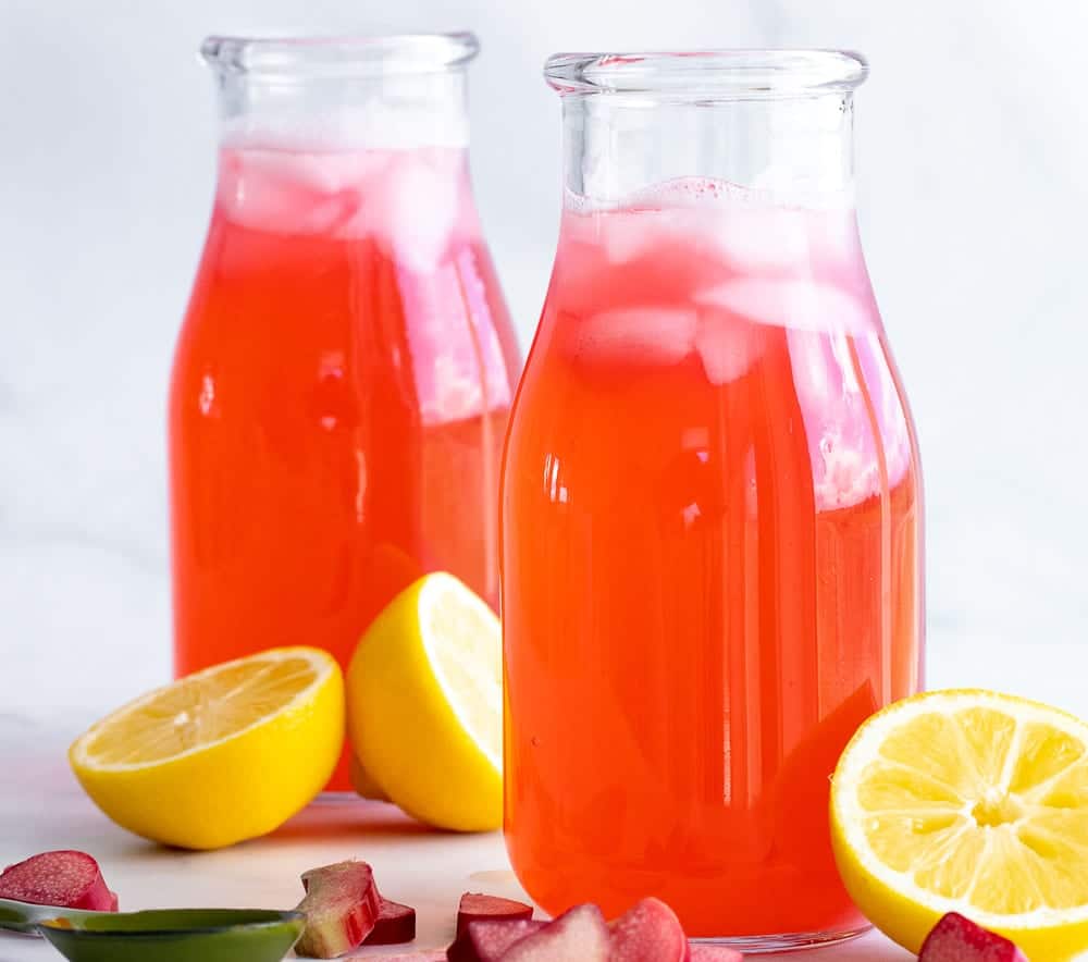 Perfect rhubarb lemonade | A Red Spatula
