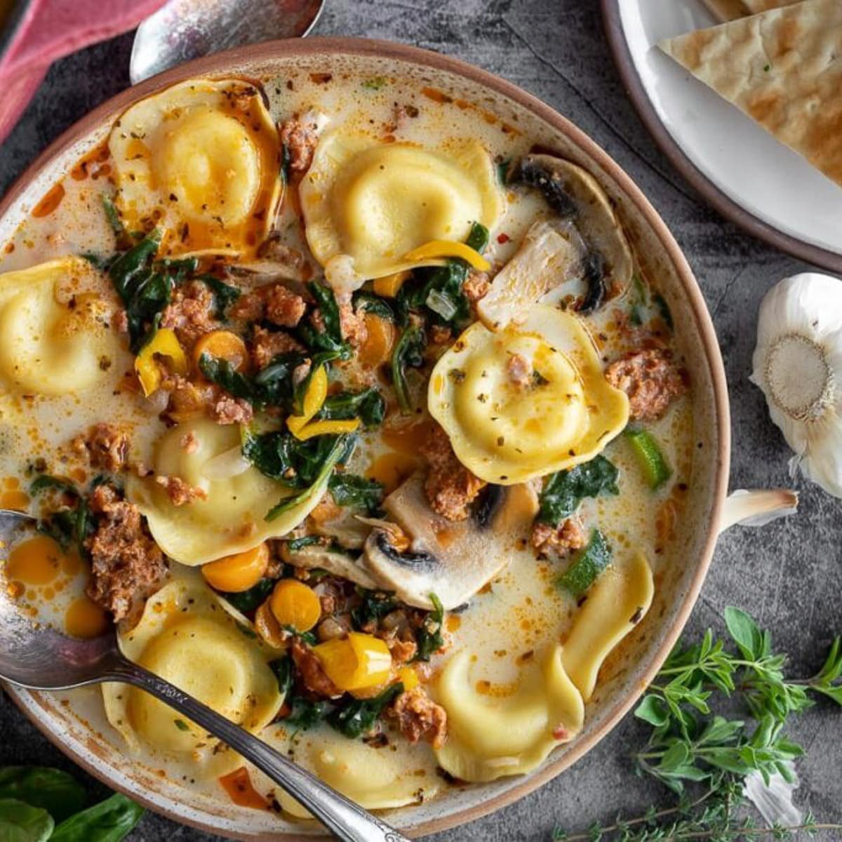 Italian Sausage and Ravioli Soup - Winter Soup Recipe