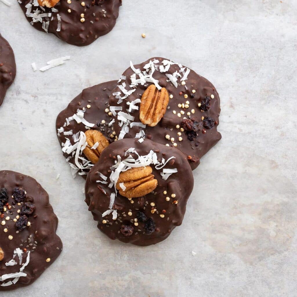 Easy and Decadent Chocolate Nut Clusters - A Red Spatula