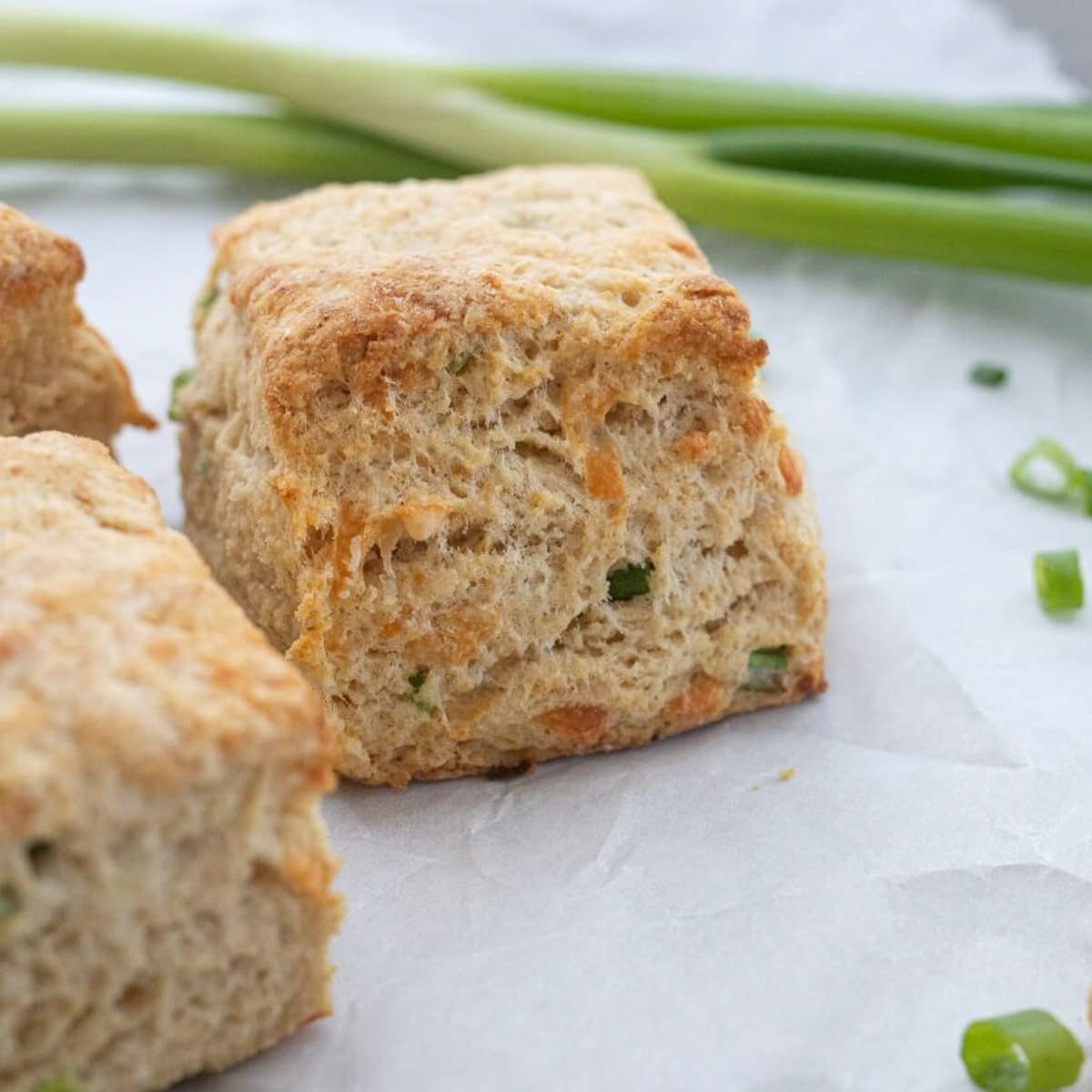 Simple Sprouted Grain Green Onion Biscuits - A Red Spatula