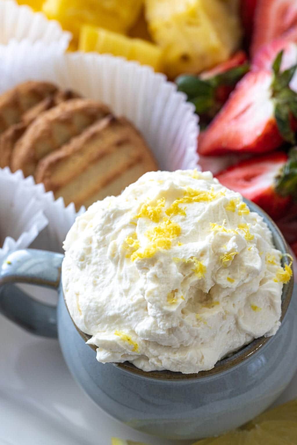 Creamy Lemon Mascarpone Fruit Dip - Simple To Make Dip