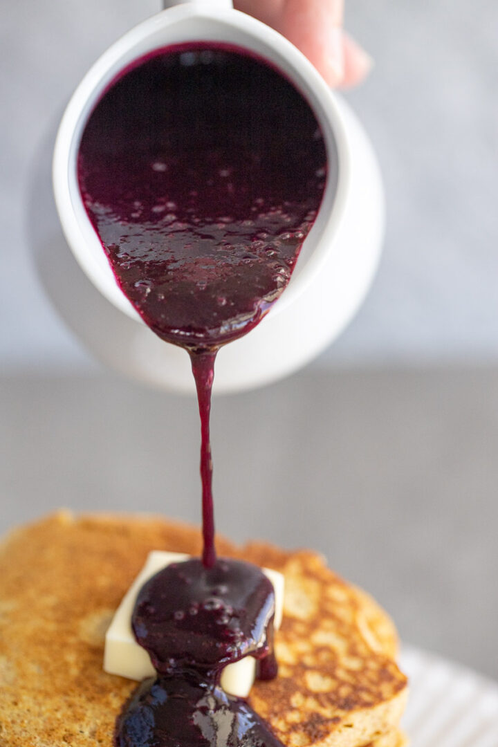 Simple Blueberry Breakfast Syrup - A Red Spatula