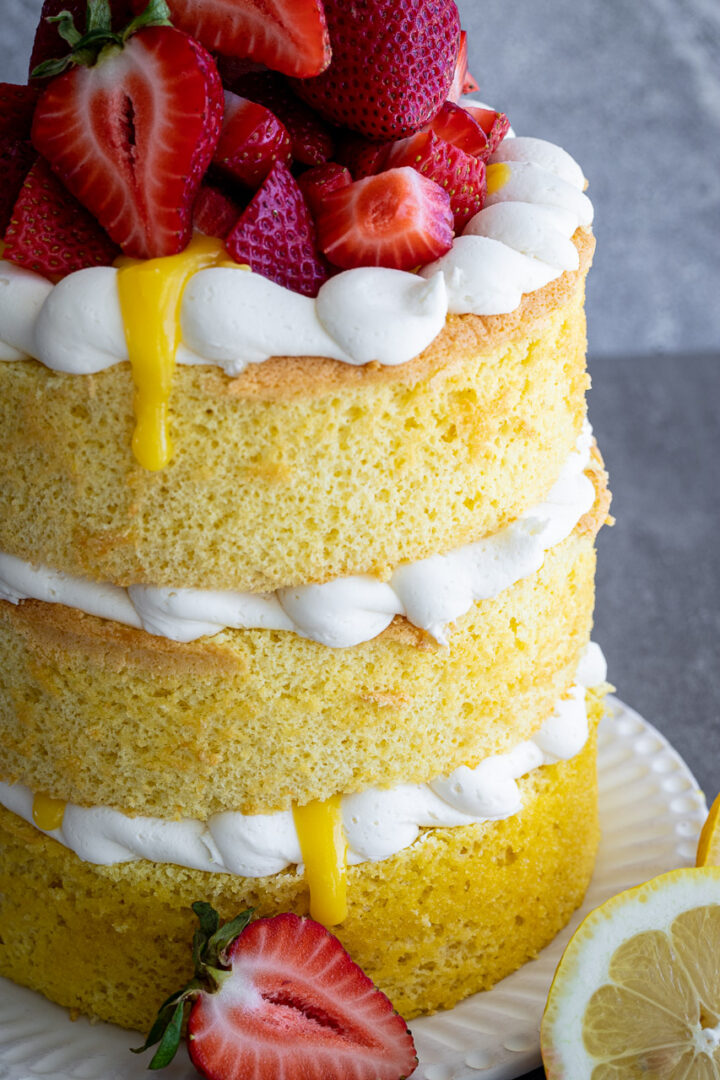 Lemon Chiffon Layer Cake - A Red Spatula