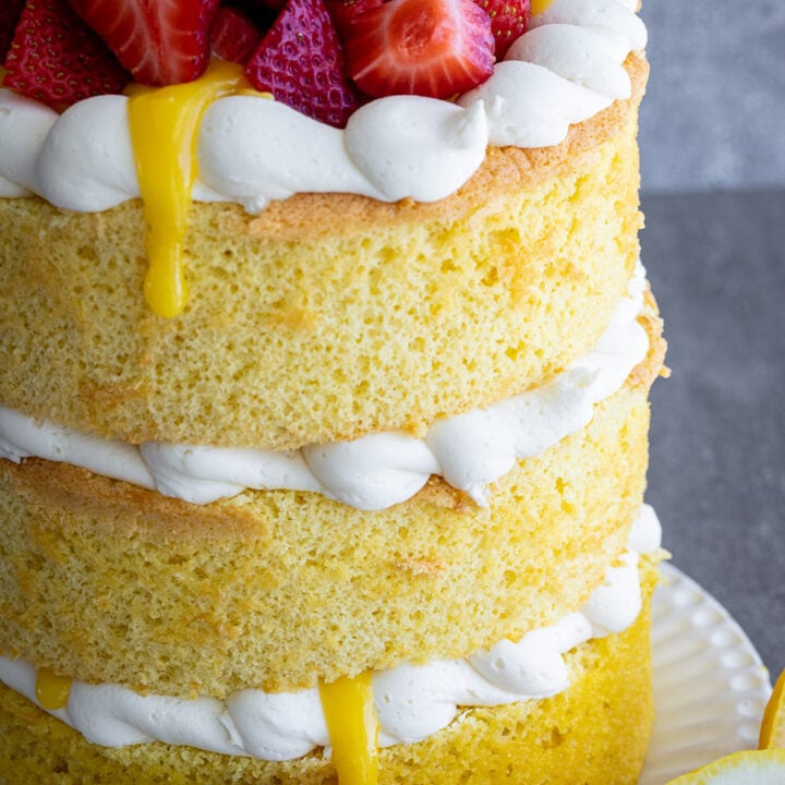 Lemon Chiffon Layer Cake - A Red Spatula