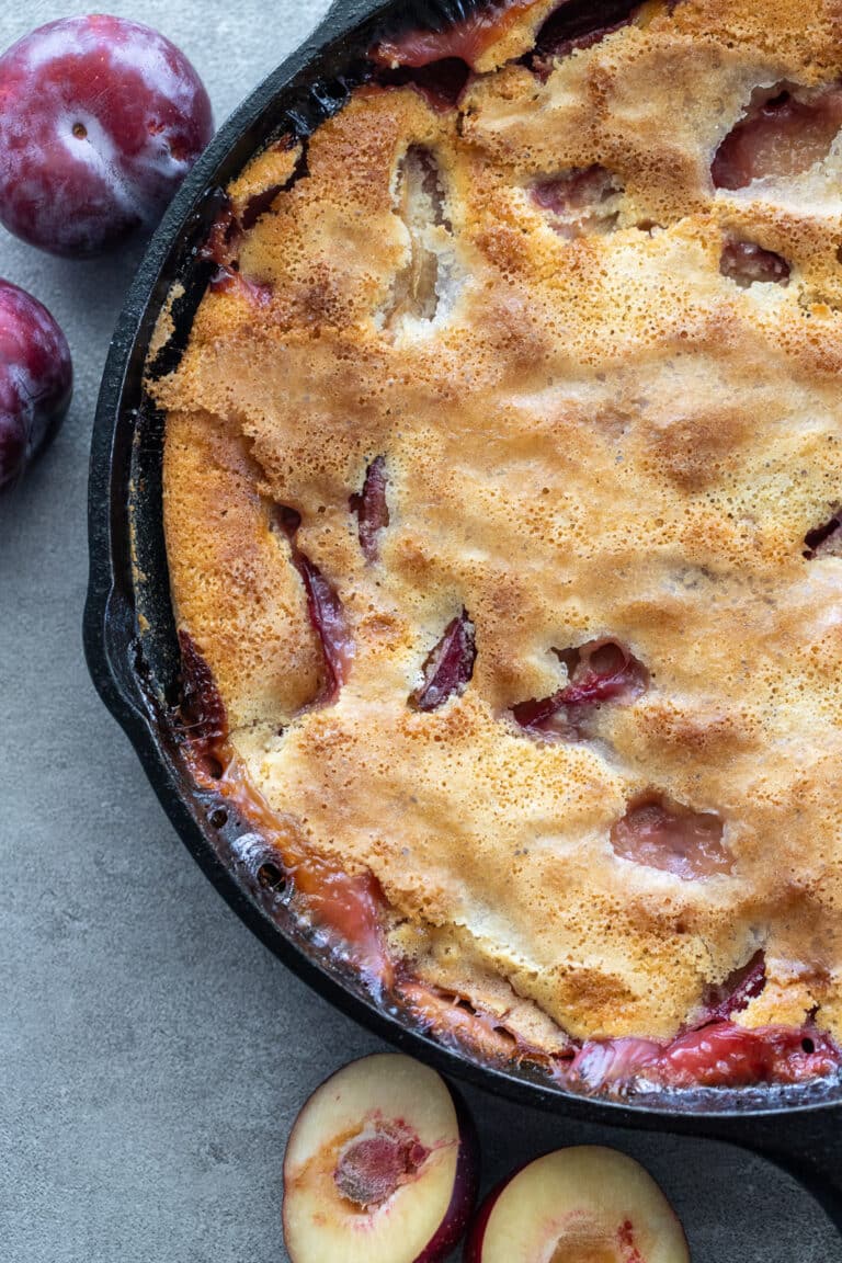 Easy Plum Cobbler Recipe - Simple Late Summer Fruit Dessert