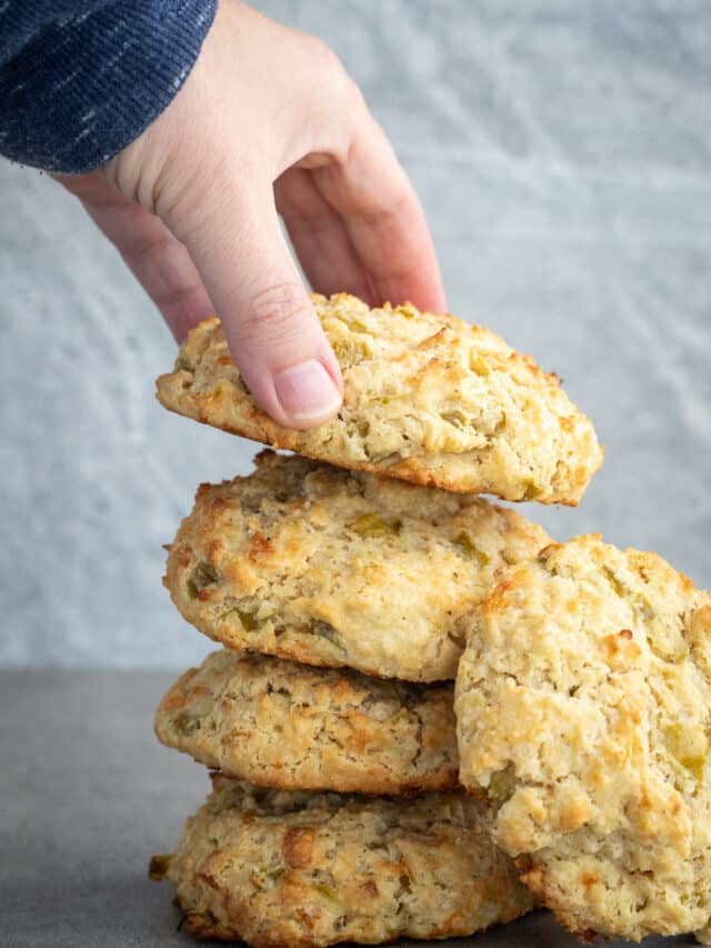 Green Chili and Jack Biscuits - A Red Spatula