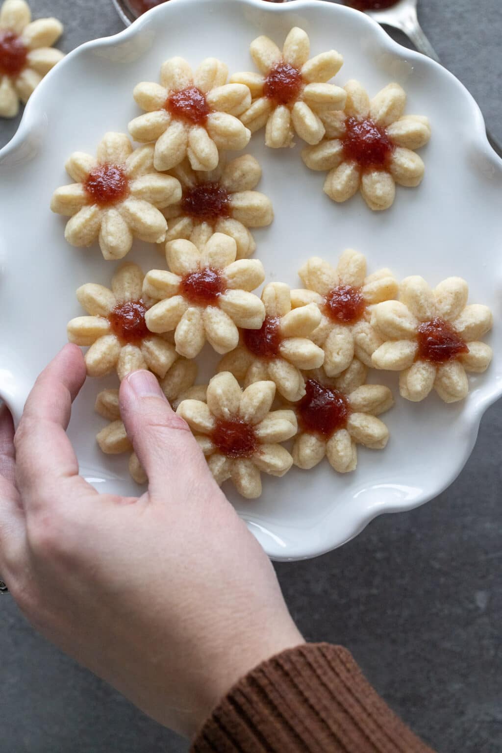 Spritz Cookies With Jam - A Red Spatula