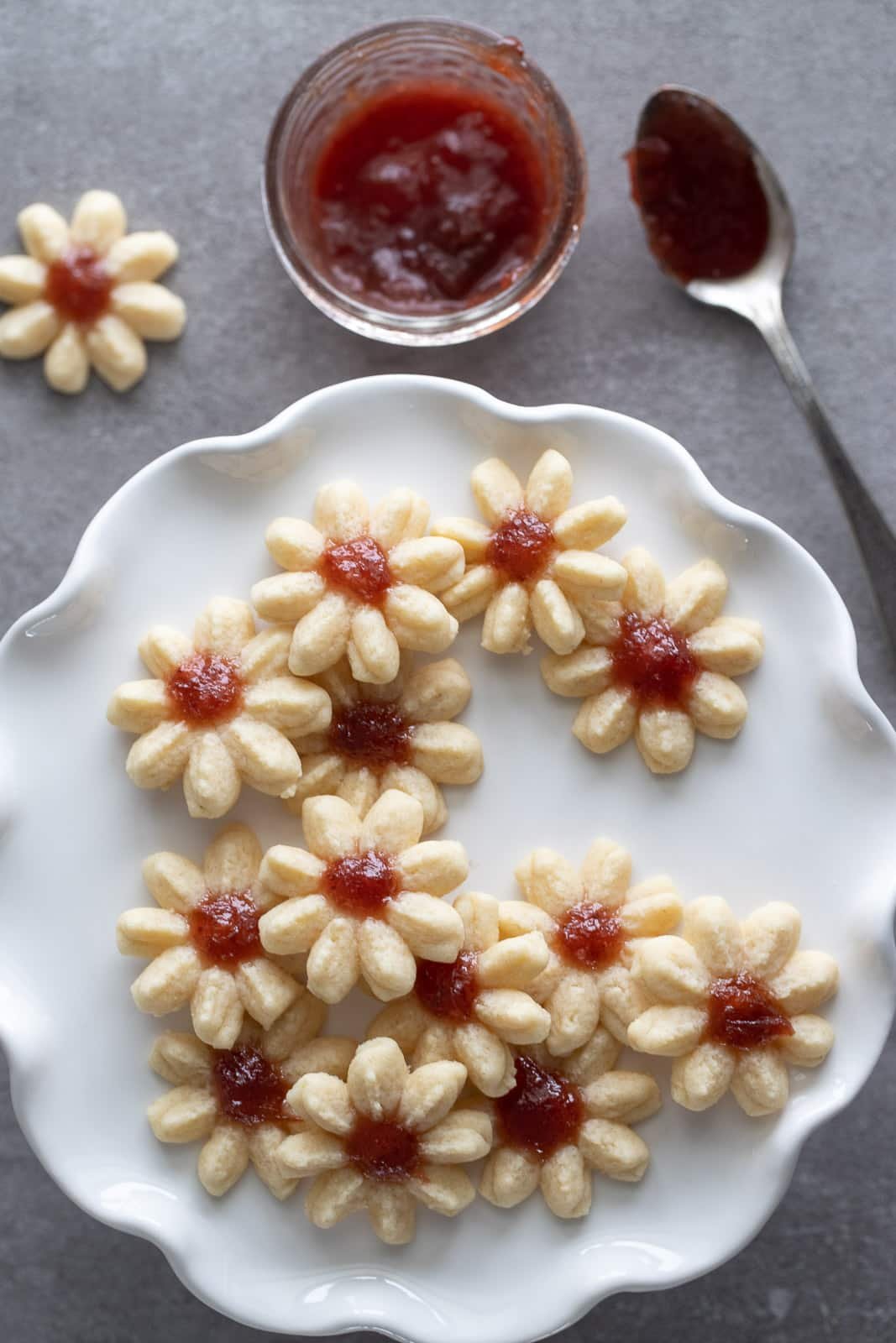 Spritz Cookies With Jam - A Red Spatula