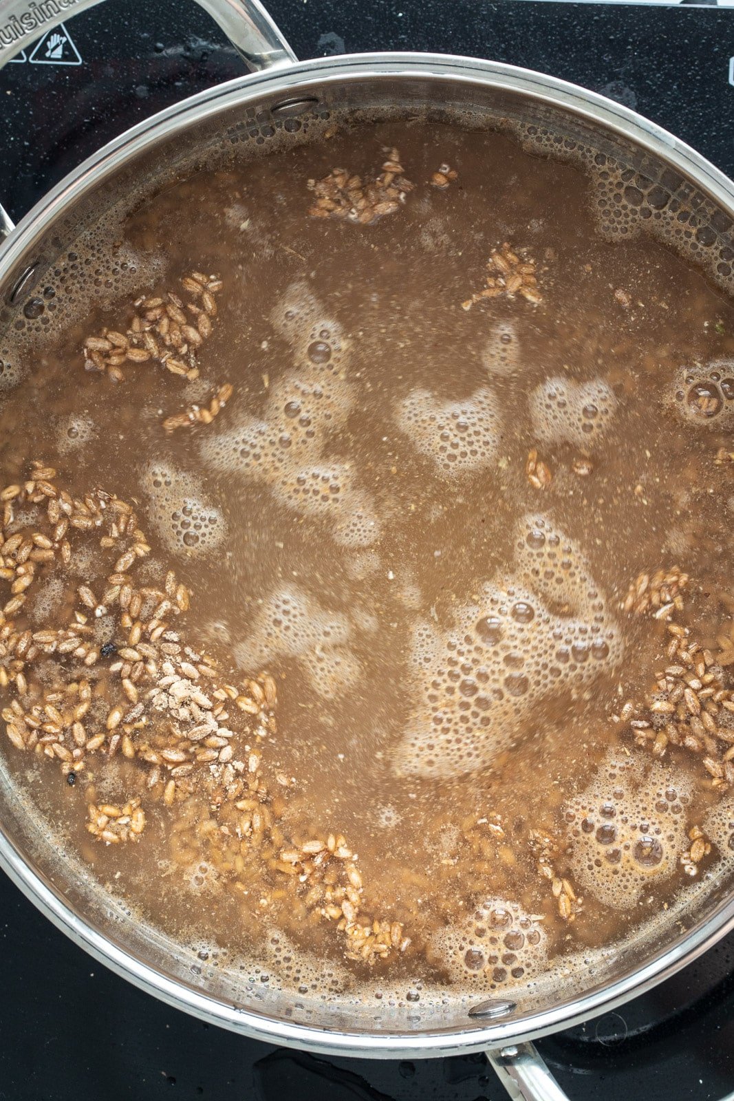 Spelt Berries Porridge with Cinnamon Apples - A Red Spatula