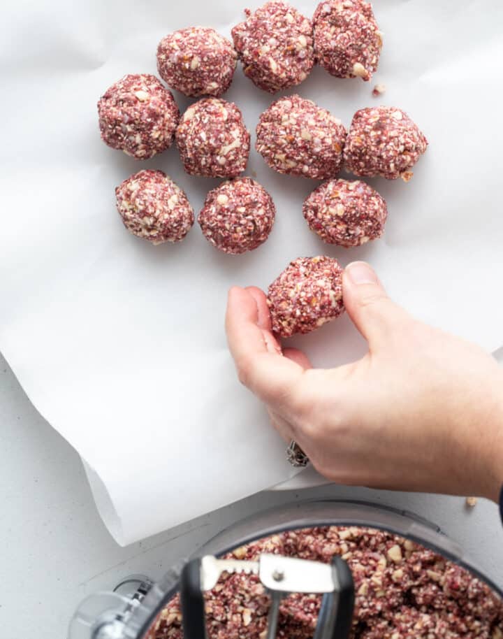 Raspberry Bliss Balls - A Red Spatula