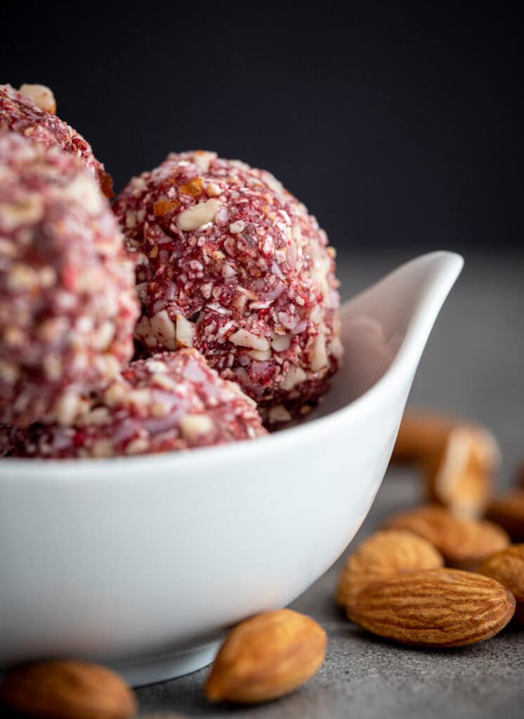 Raspberry Bliss Balls - A Red Spatula