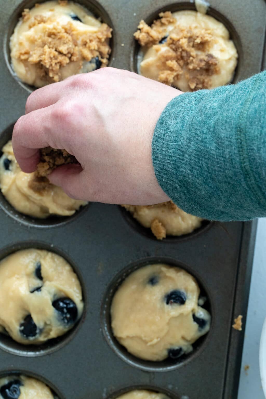 Kamut Muffins- Blueberry Crumb - A Red Spatula