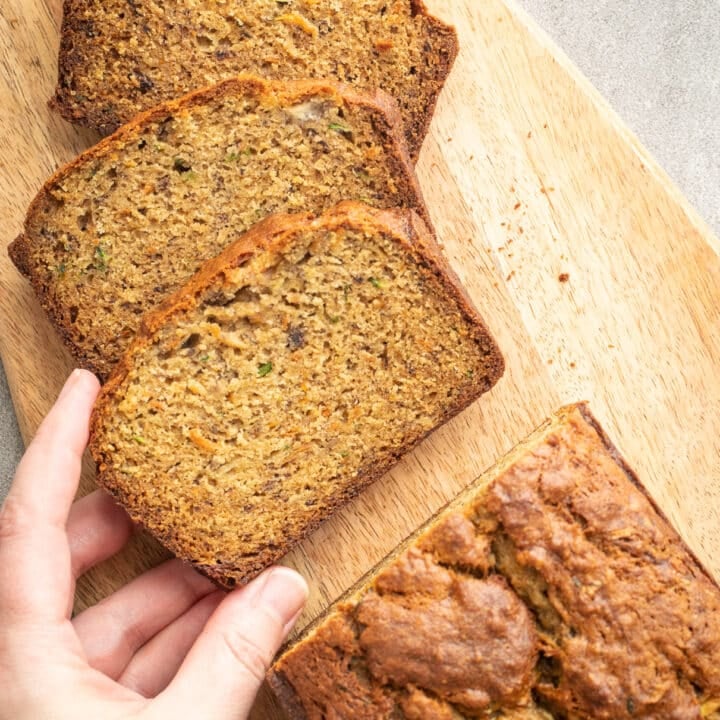 Zucchini Carrot Banana Bread - Tender and yummy quick bread recipe