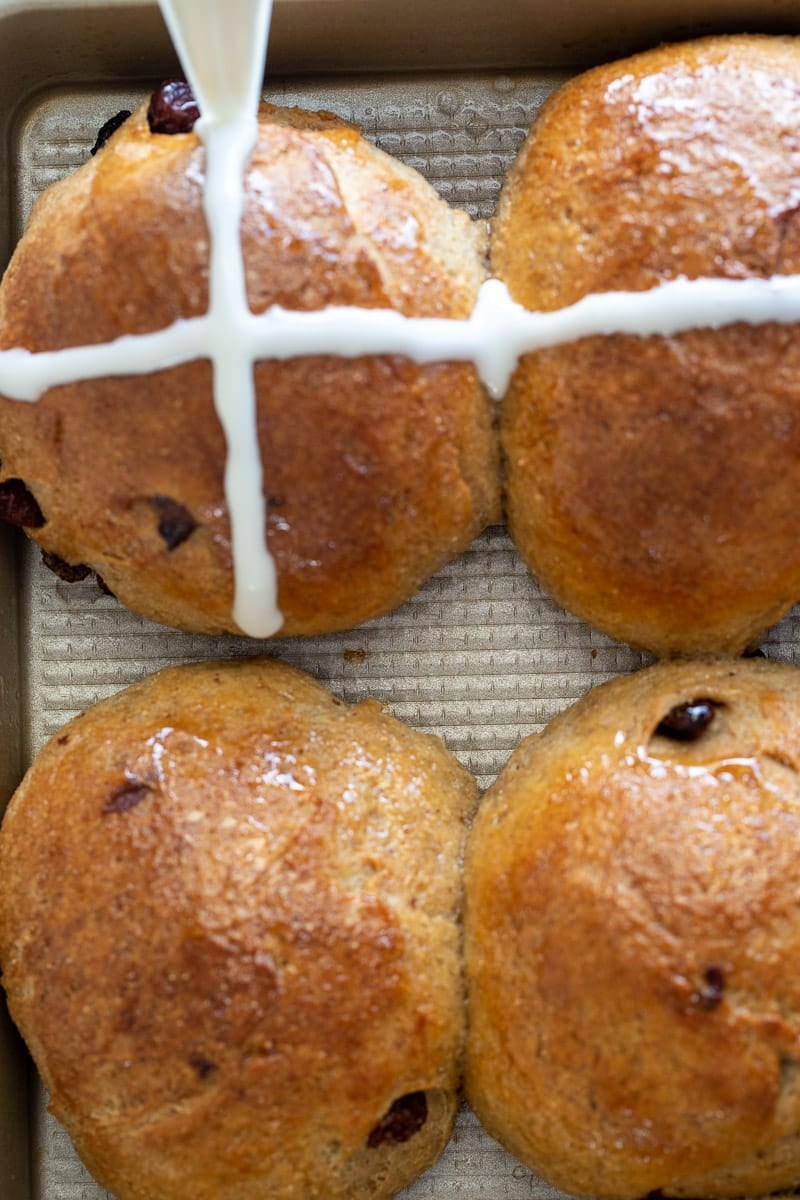 Whole Wheat Hot Cross Buns - A Red Spatula