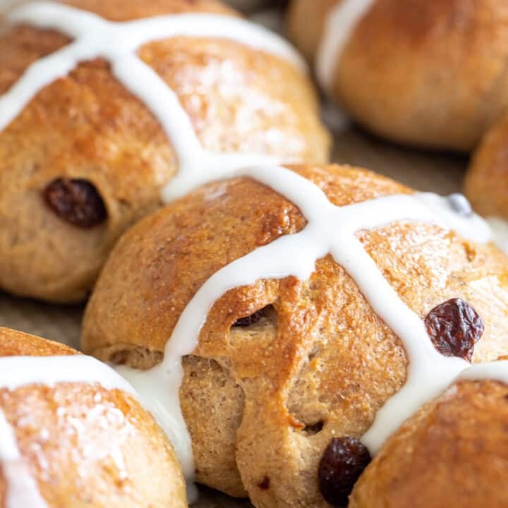 Whole Wheat Hot Cross Buns - A Red Spatula