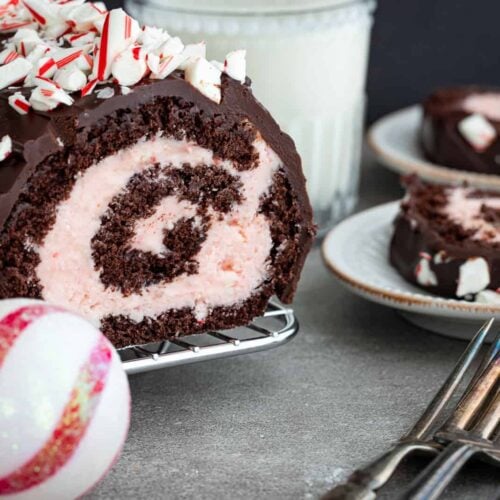 Chocolate Mint Cake Roll - Perfect Holiday Cake