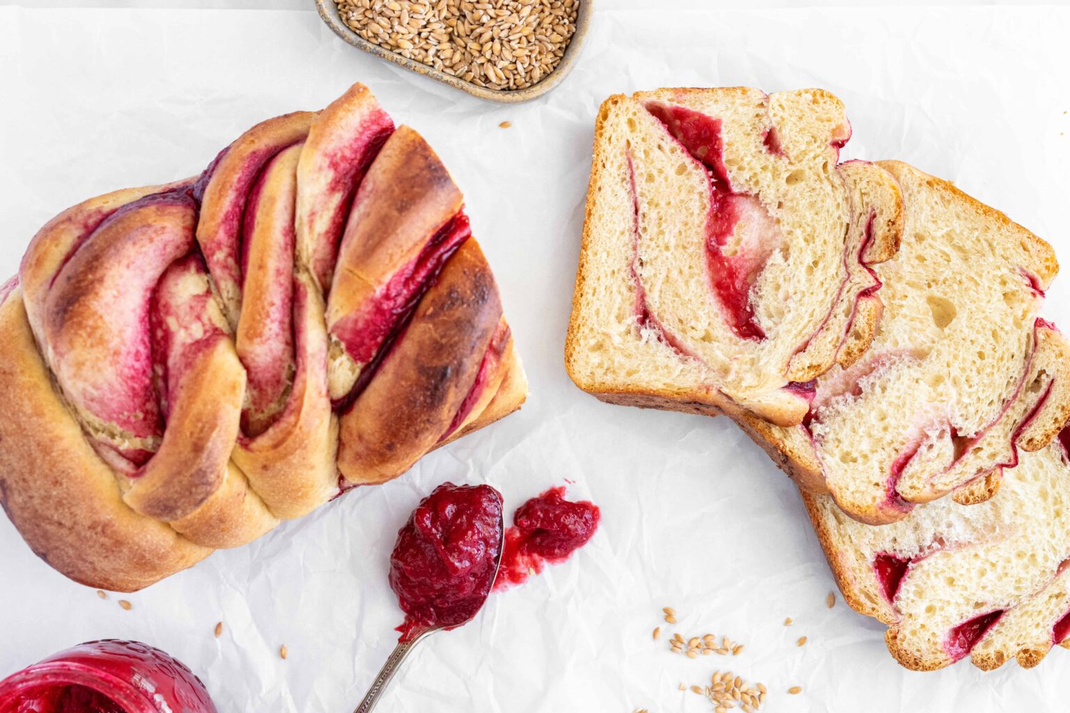 Raspberry Swirl Loaf - A Red Spatula
