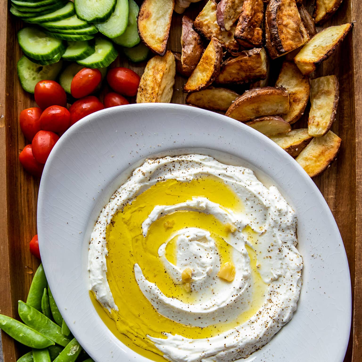 Easy Roasted Garlic Labneh - A Red Spatula