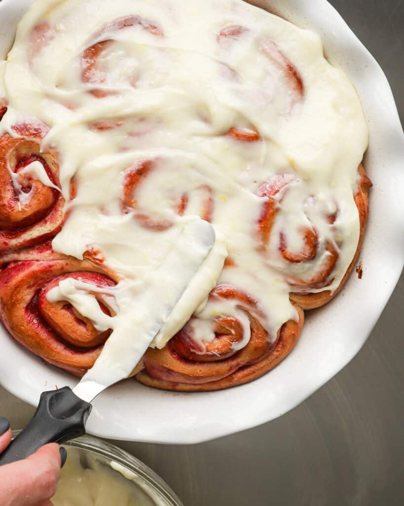 Raspberry Sweet Rolls - A Red Spatula