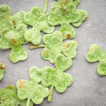 Jalapeño Cheddar Dip with Shamrock Chips - A Red Spatula