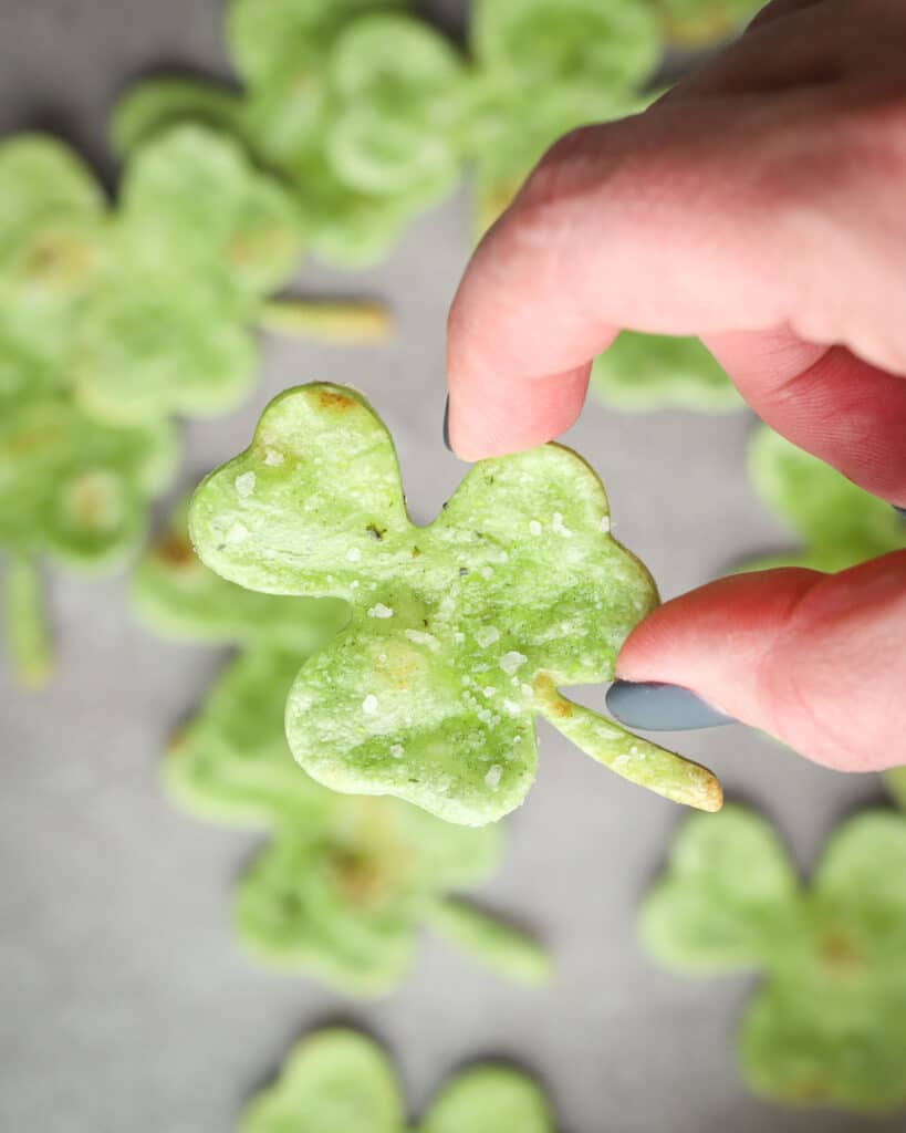 Jalapeño Cheddar Dip with Shamrock Chips - A Red Spatula