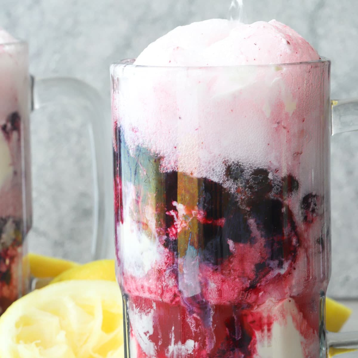 Hard To Resist Blueberry Lemon Floats - A Red Spatula