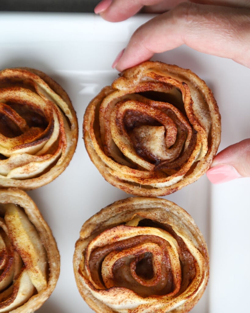 Simple Apple Rosettes - A Red Spatula