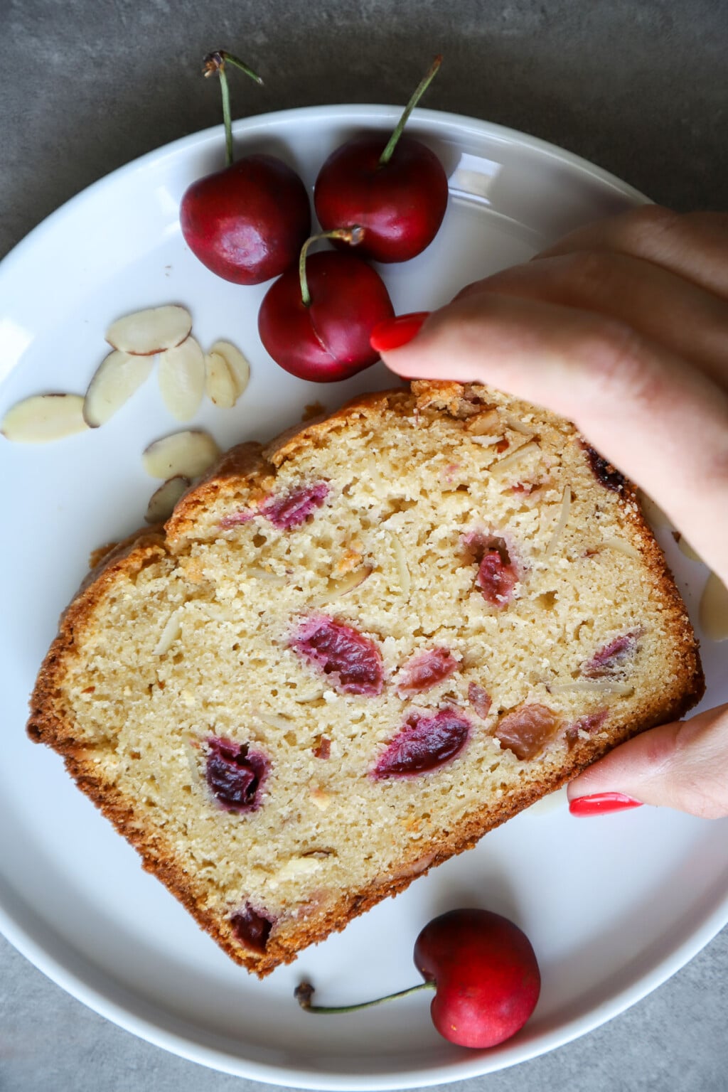 Easy Cherry Quick Bread with Almonds