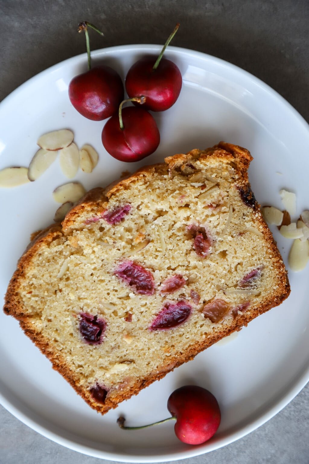 Easy Cherry Quick Bread with Almonds