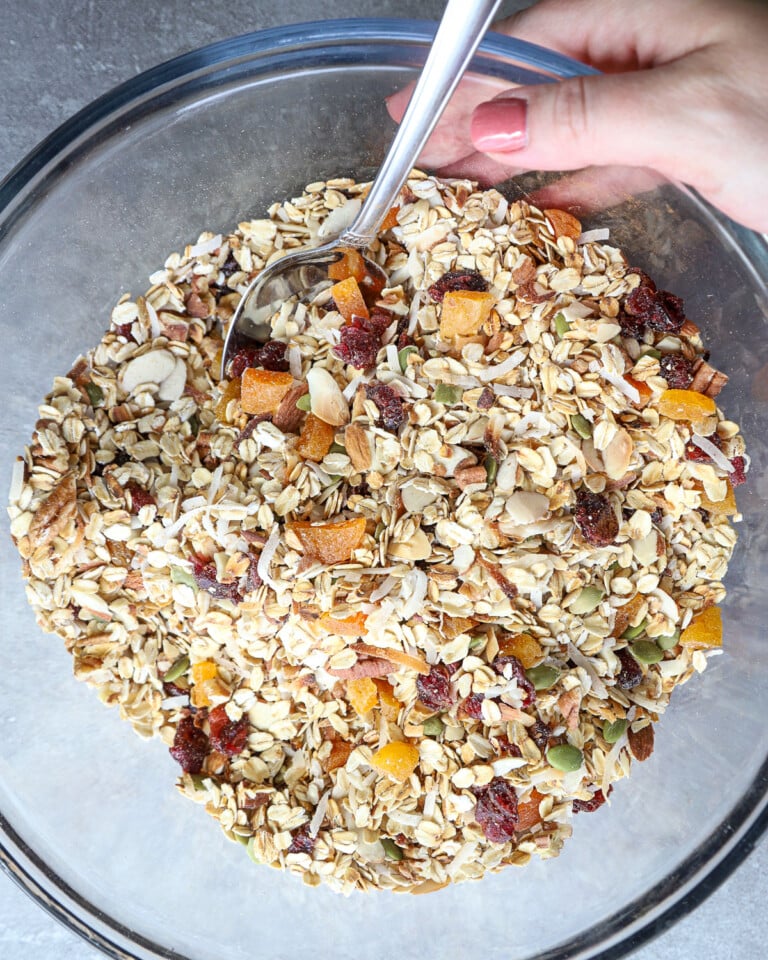 Homemade Crunchy Muesli - A Red Spatula