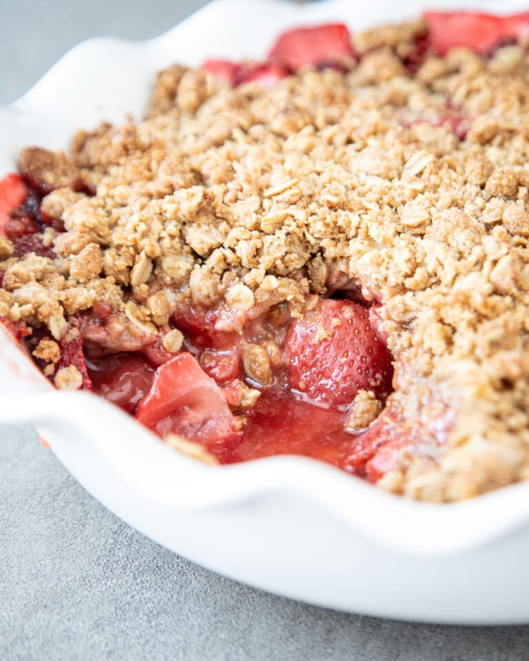 Strawberry Crumble Recipe - A Red Spatula