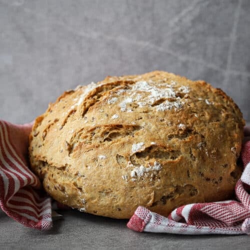 Country-Style Rustic Whole Wheat Bread Recipe - A Red Spatula