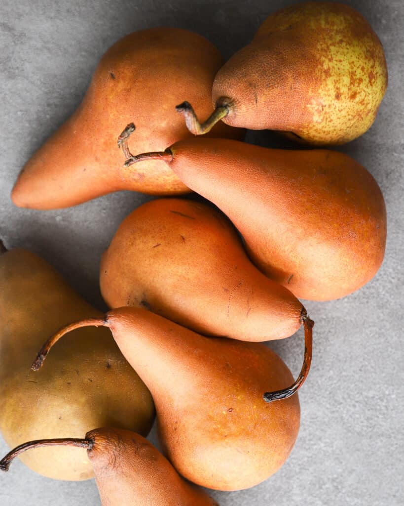 Poached Pear Salad With Fresh Spinach - A Red Spatula