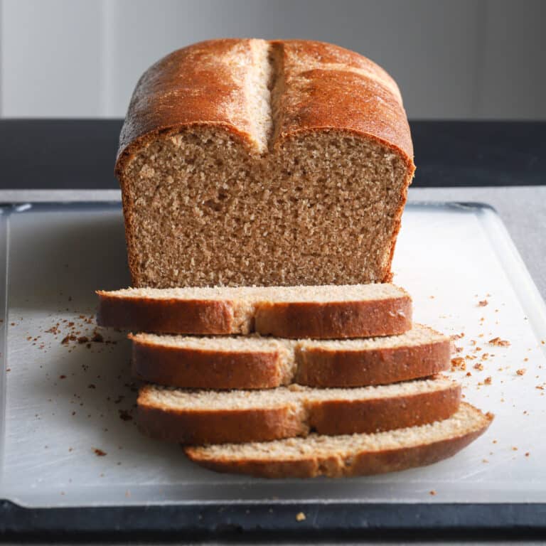 Rustic Spelt Flour Bread In A Loaf Pan - A Red Spatula