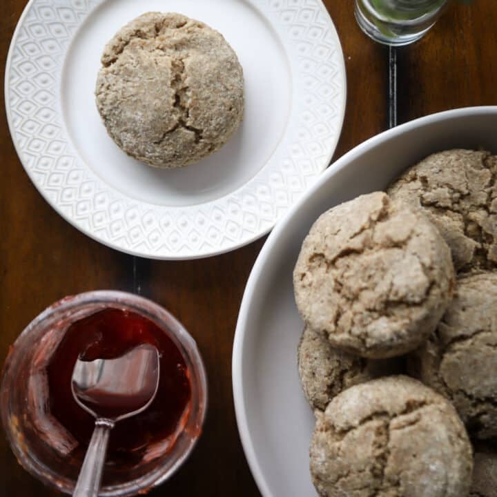 Homemade Flaky Buttermilk Rye Flour Biscuits Recipe - A Red Spatula