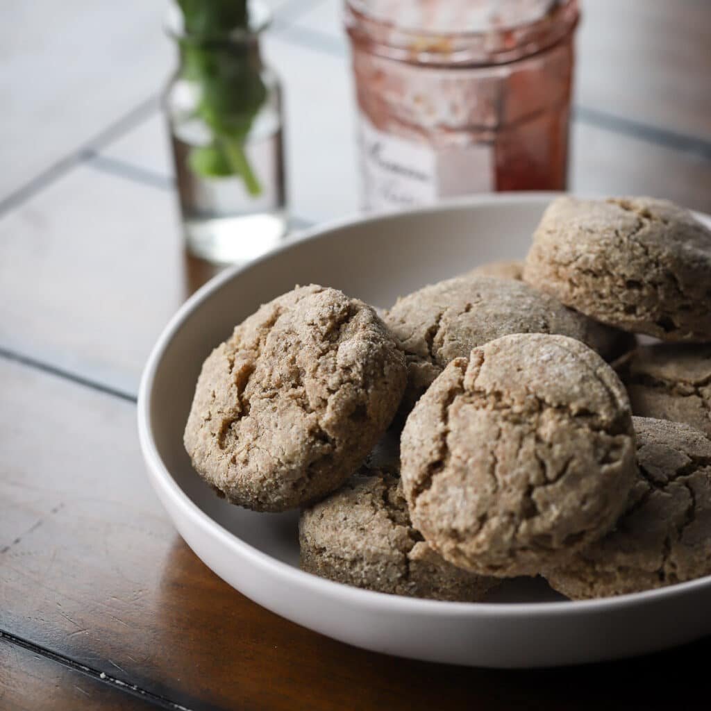 Homemade Flaky Buttermilk Rye Flour Biscuits Recipe - A Red Spatula