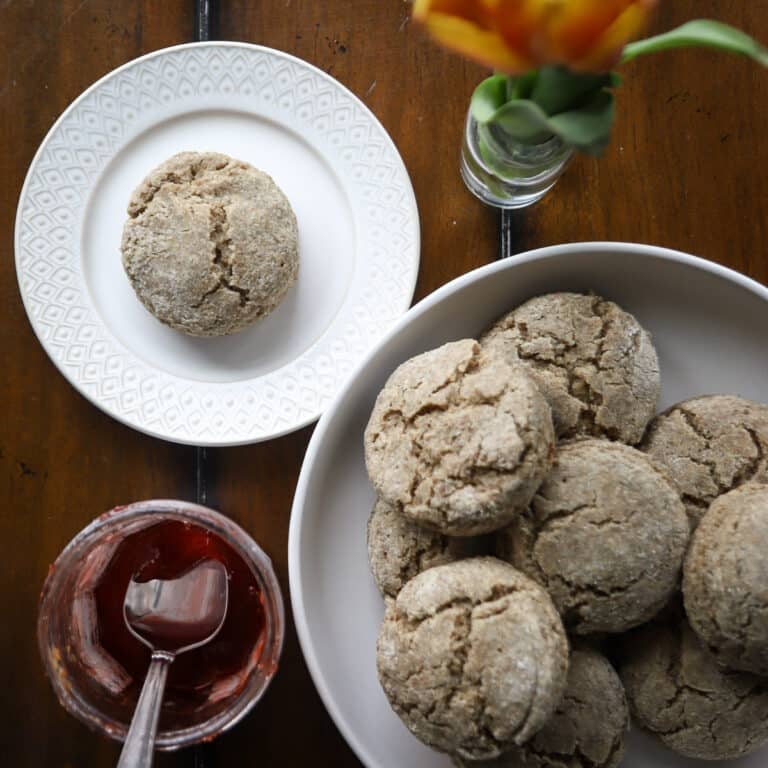 Homemade Flaky Buttermilk Rye Flour Biscuits Recipe - A Red Spatula