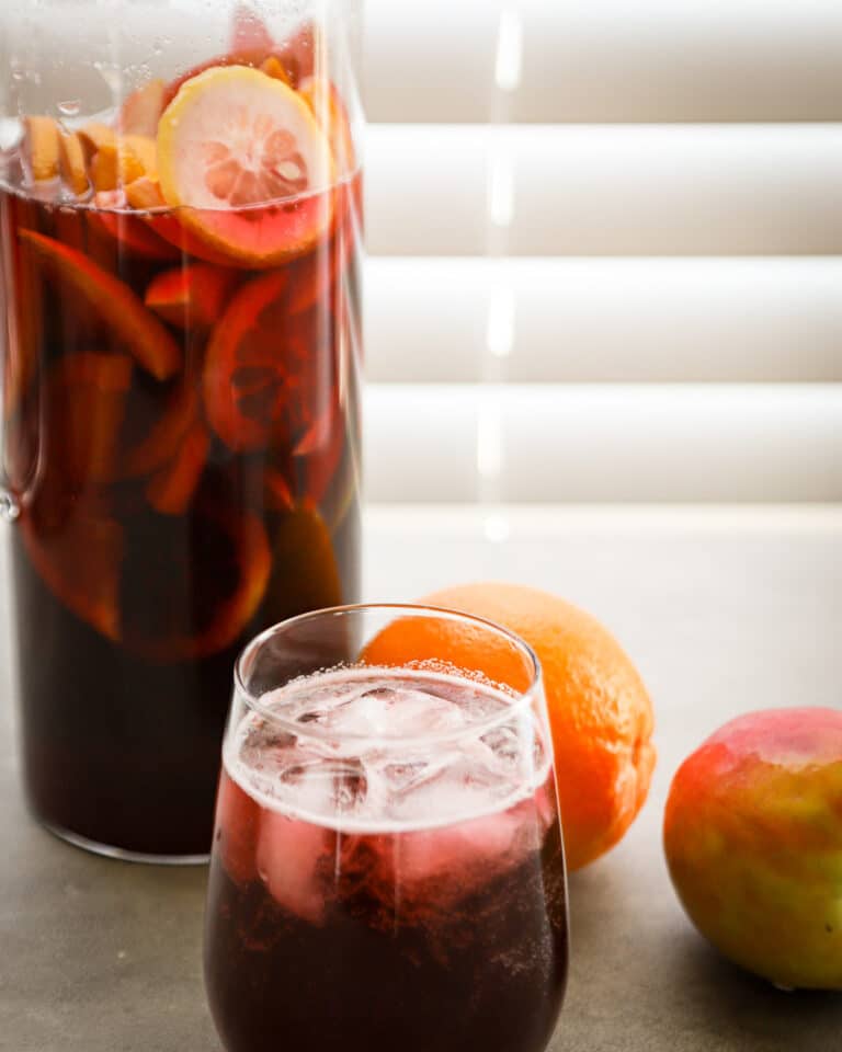 Easy and Fruity Non-Alcoholic Sangria Recipe - A Red Spatula