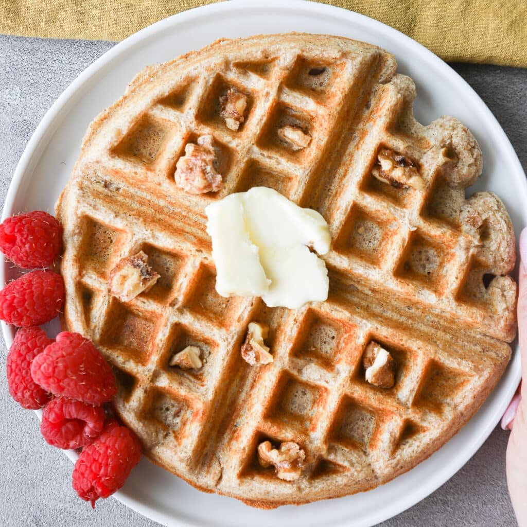 Crispy Rye Flour Buttermilk Waffle Recipe With Spiced Walnuts - A Red ...