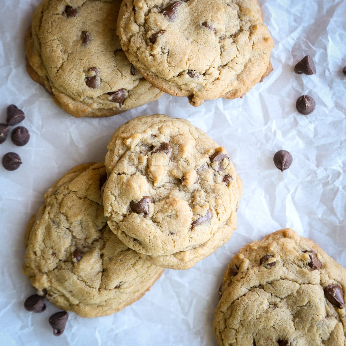 Small-Batch Chewy Chocolate Chip Cookie Recipe (6 Cookies) - A Red Spatula