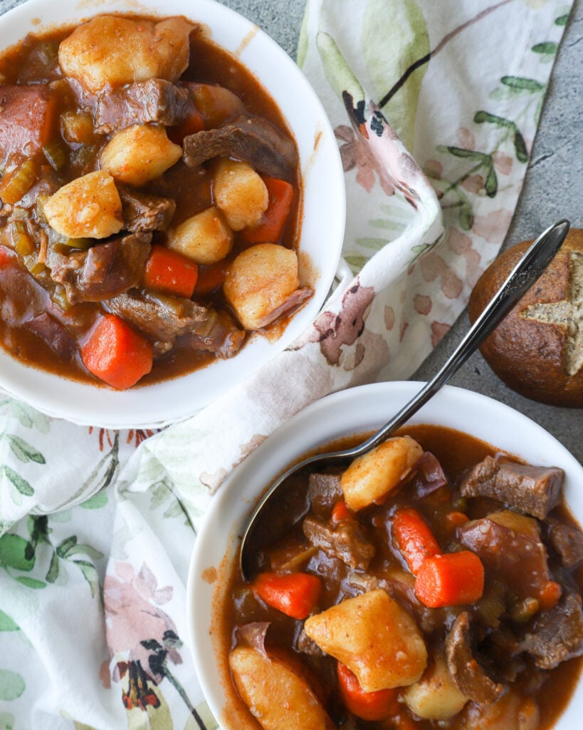 Pressure Cooker Beef Stew Recipe - A Red Spatula