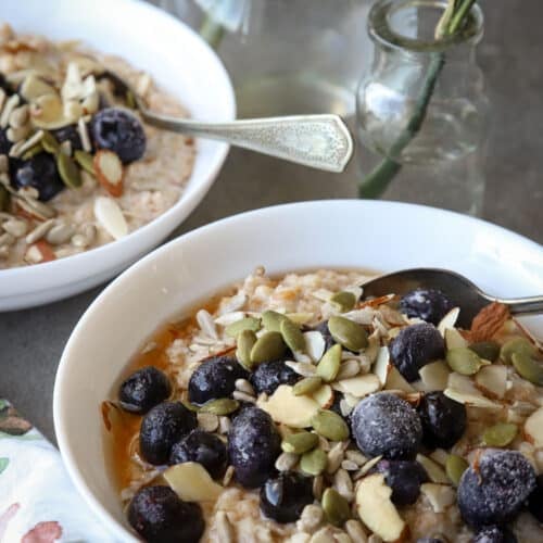 Cracked Einkorn Breakfast Porridge - A Red Spatula